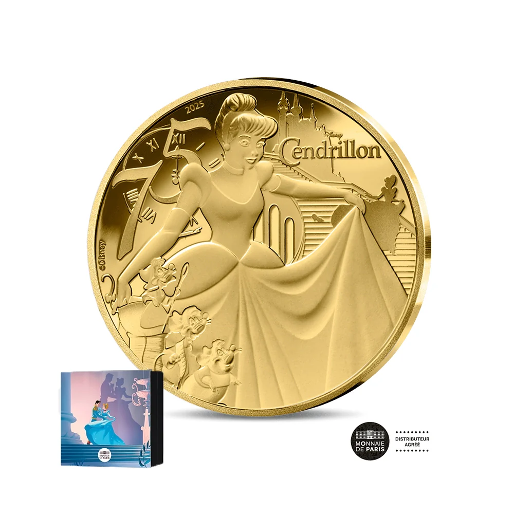 Les Grands Classiques de Disney - Cendrillon - Monnaie de 50€ Or ¼ Oz ...