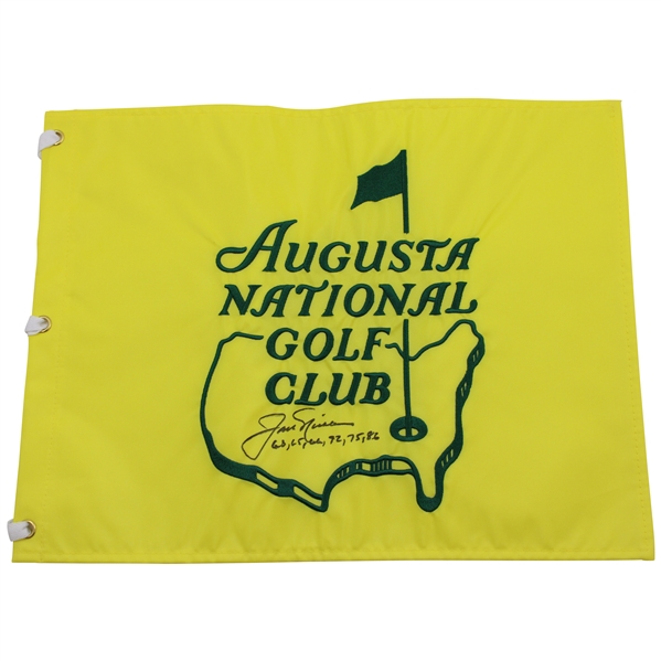 Jack Nicklaus Signed Augusta National GC Member Only Flag w/Years Won ...