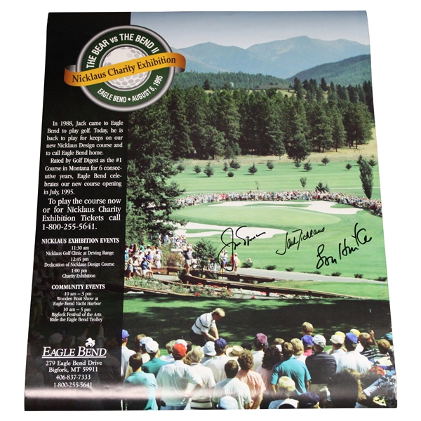 Jack Nicklaus, Nicklaus II & Lon Hinkle Signed 1985 'The Bear vs The ...