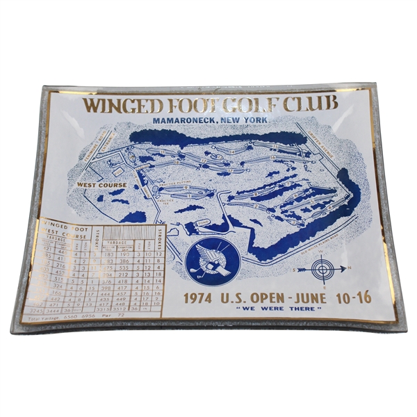 1974 US Open at Winged Foot Golf Club Course Map Tray/Dish | Barnebys