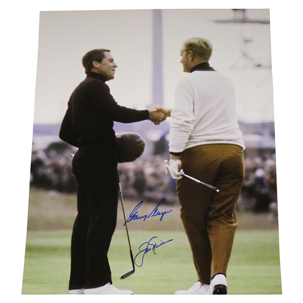 Jack Nicklaus & Gary Player Shaking Hands 1968 Open Championship 16x20 ...