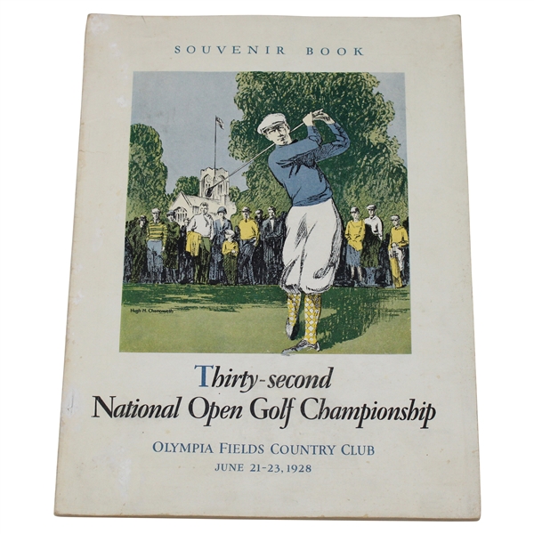 1928 US Open Championship at Olympic Fields CC Program - Johnny Farrell ...