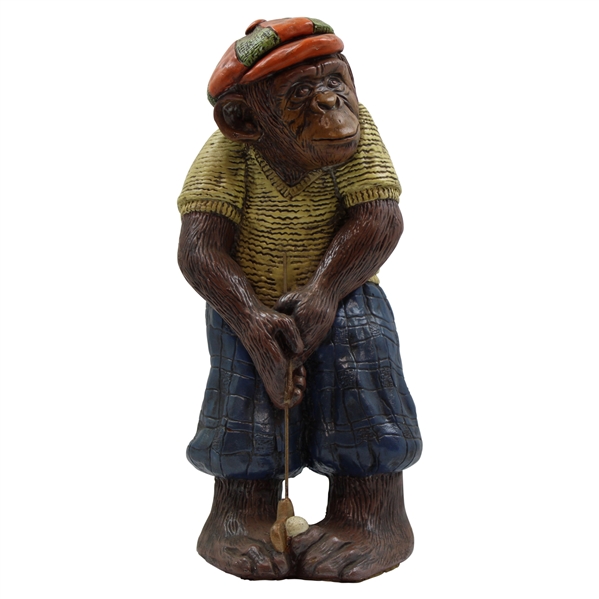 1970 Monkey Golfing in Plus Fours & Hat by Progressive Art Products ...