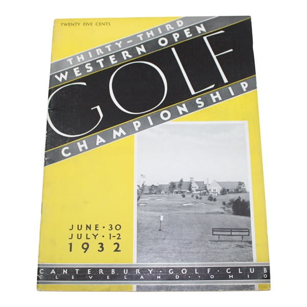 1932 Western Open at Canterbury Program - Walter Hagen Winner | Barnebys