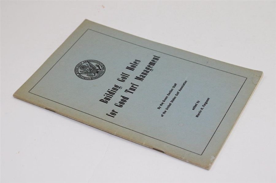 1968 Building Golf Holes for Good Turf Management USGA Booklet by ...