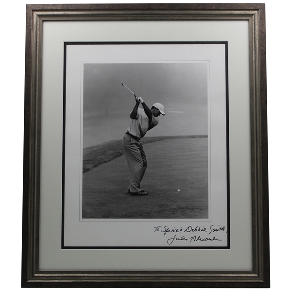 Jules Alexander Signed Tiger Woods Oversize Photo Print - Framed JSA ...