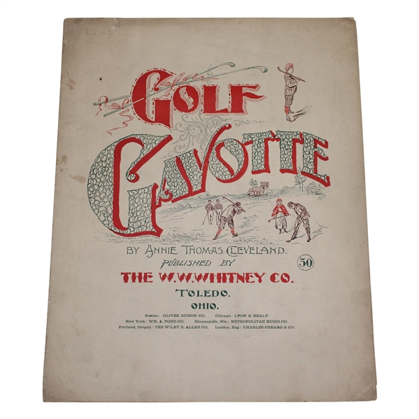 1899 Golf Sheet Music Golf Gavotte by Annie Thomas Cleveland | Barnebys