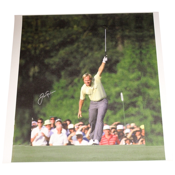 Jack Nicklaus Signed 1986 Masters Raises Putter Historic Image on ...