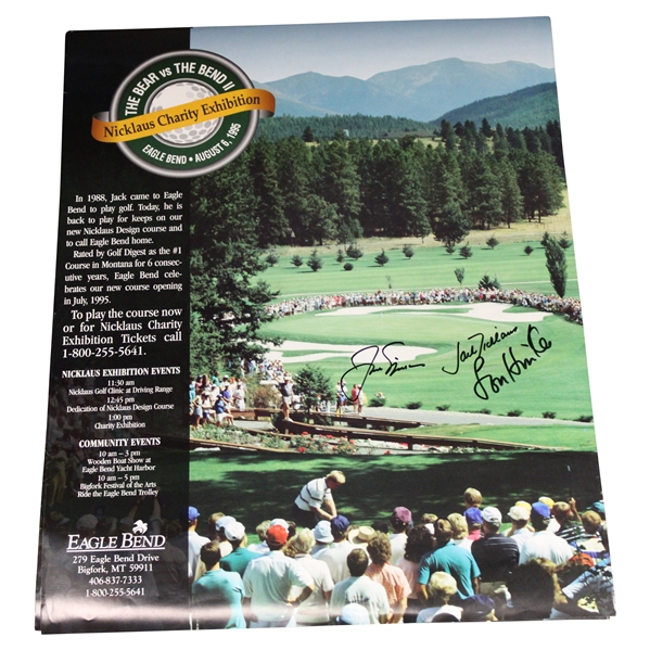 Jack Nicklaus, Nicklaus II & Lon Hinkle Signed 1995 'The Bear vs The ...