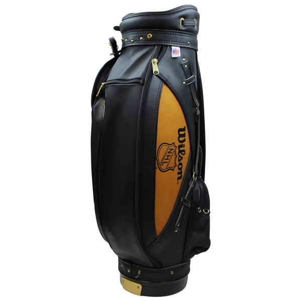 NHL Logo Black & Tan Logo Full Size Tour Style Golf Bag | Barnebys