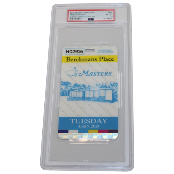 2019 Masters Full Berckmans Place Augusta Practice Rounds PSA 8 NM-MT ...