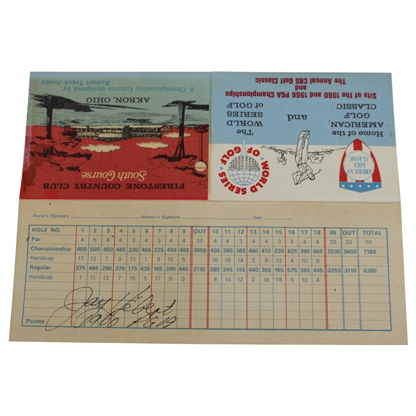 Jay Herbert Signed Firestone Country Club Scorecard - 1960 PGA Champ ...