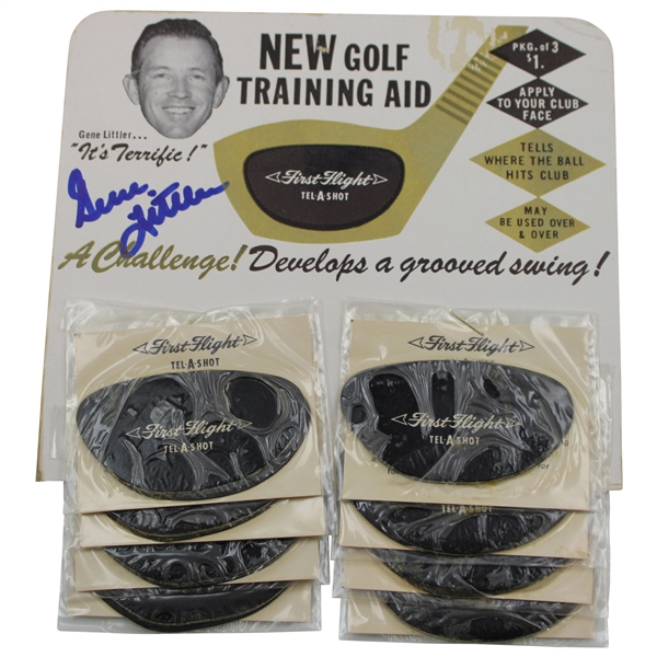 Gene Littler Signed Package of Eight (8) First Flight Tel-A-Shots ...