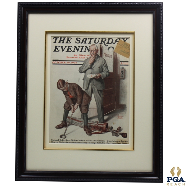 1923 The Saturday Evening Volume 196, No. 16 Magazine Cover - Framed ...