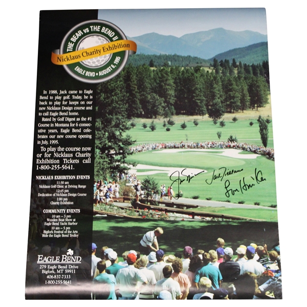 Jack Nicklaus, Nicklaus II & Lon Hinkle Signed 1985 'The Bear vs The ...