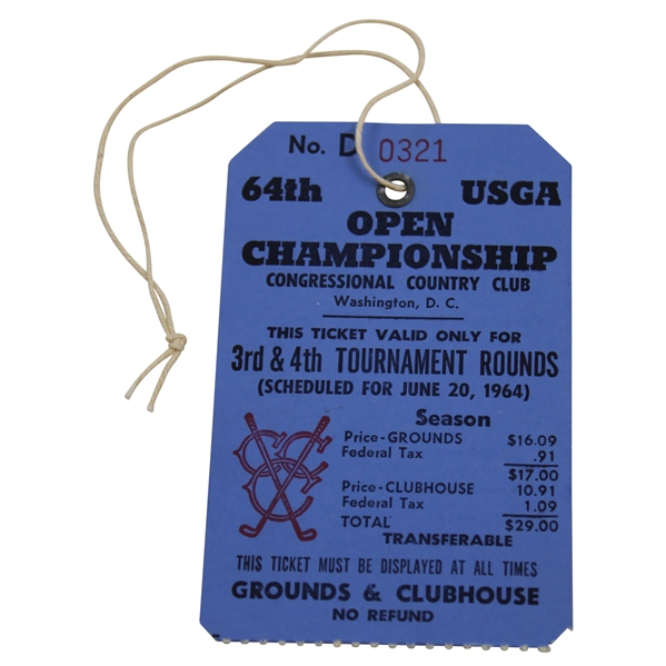 1964 US Open at Congressional CC Final 3rd & 4th Tournament Rounds ...