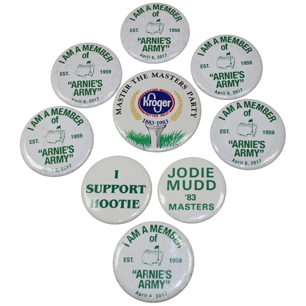 Arnie's Army', 'I Support Hootie', 'Jodie Mudd '83 Masters' & 'Kroger ...