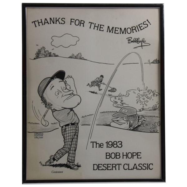 1983 Bob Hope Classic Anniversary Cartoon LTD ED #256/1000 By Artist ...