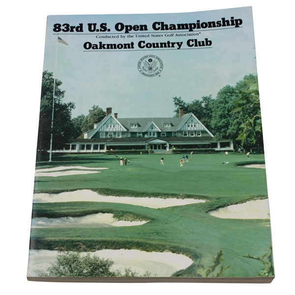 1983 US Open at Oakmont CC Official Program - Larry Nelson Winner ...