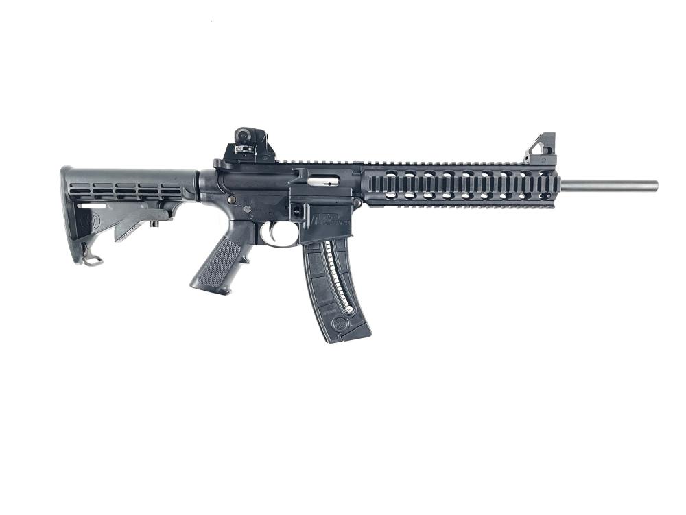 SMITH & WESSON M&P15-22 SEMI-AUTO .22LR RIFLE WITH FACTORY BOX & MILLET ...