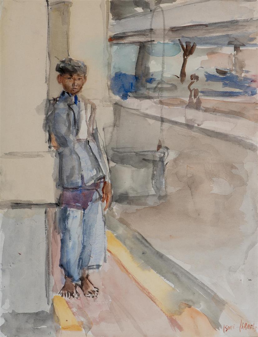 Isaac Israels (Amsterdam 1865 - The Hague 1934) Djongo in the Kraton (c ...