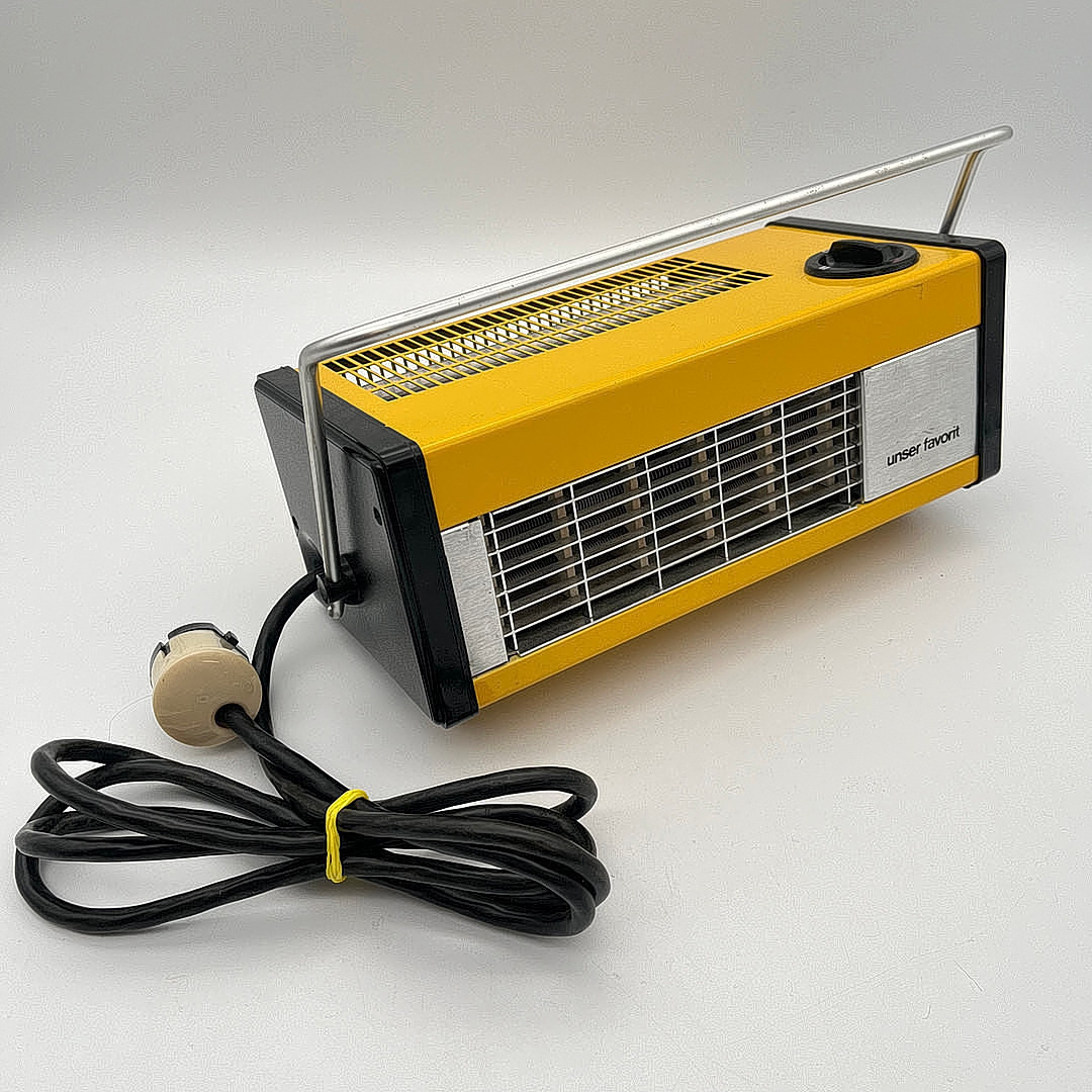 1970S HEATER FAN RETRO YELLOW 'UNSER FAVORIT' RHL 4 GERMANY. | Barnebys