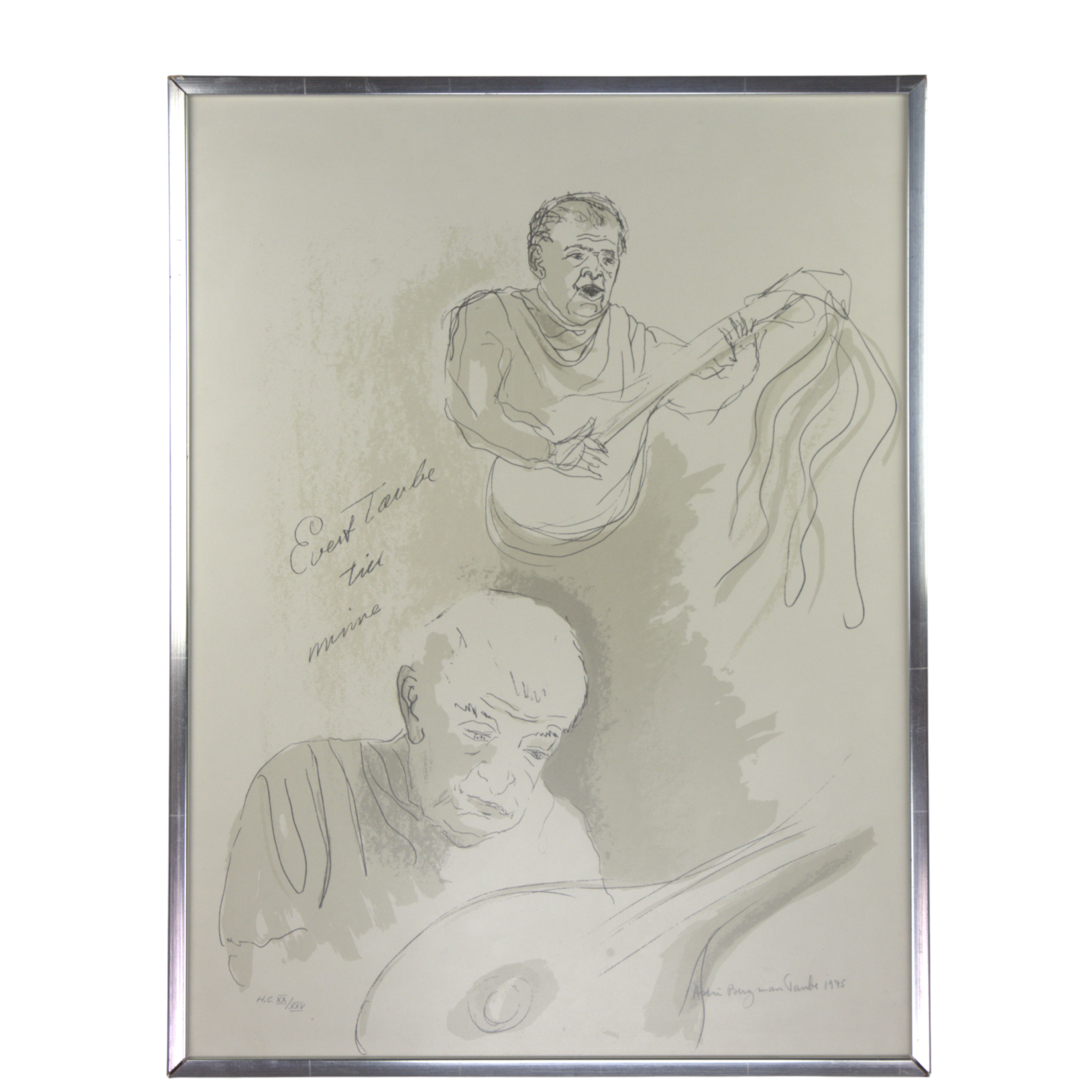 ASTRID BERGMAN TAUBE. Litografi, HCXX/XXV, "Evert Taube till minne ...