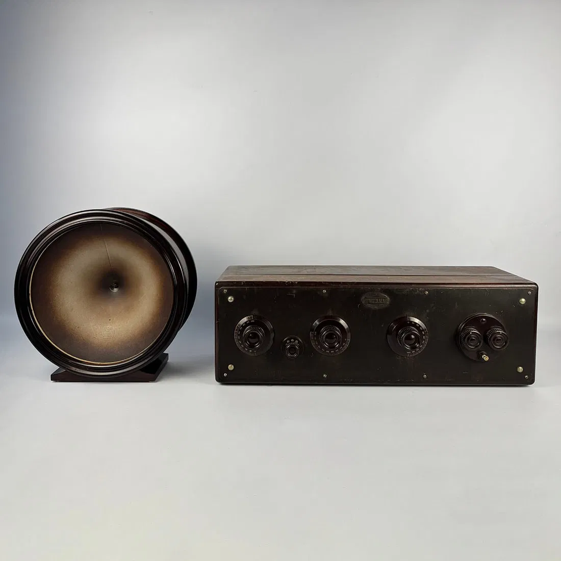 Lot of Atwater Kent Model 20 Five Tube Radio (1924) and Unknown Wooden ...