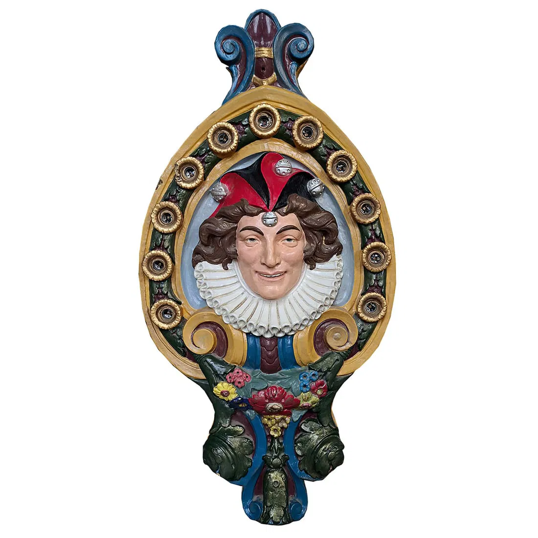Dentzel Carousel Jester Head Rounding Board Reproduction | Barnebys