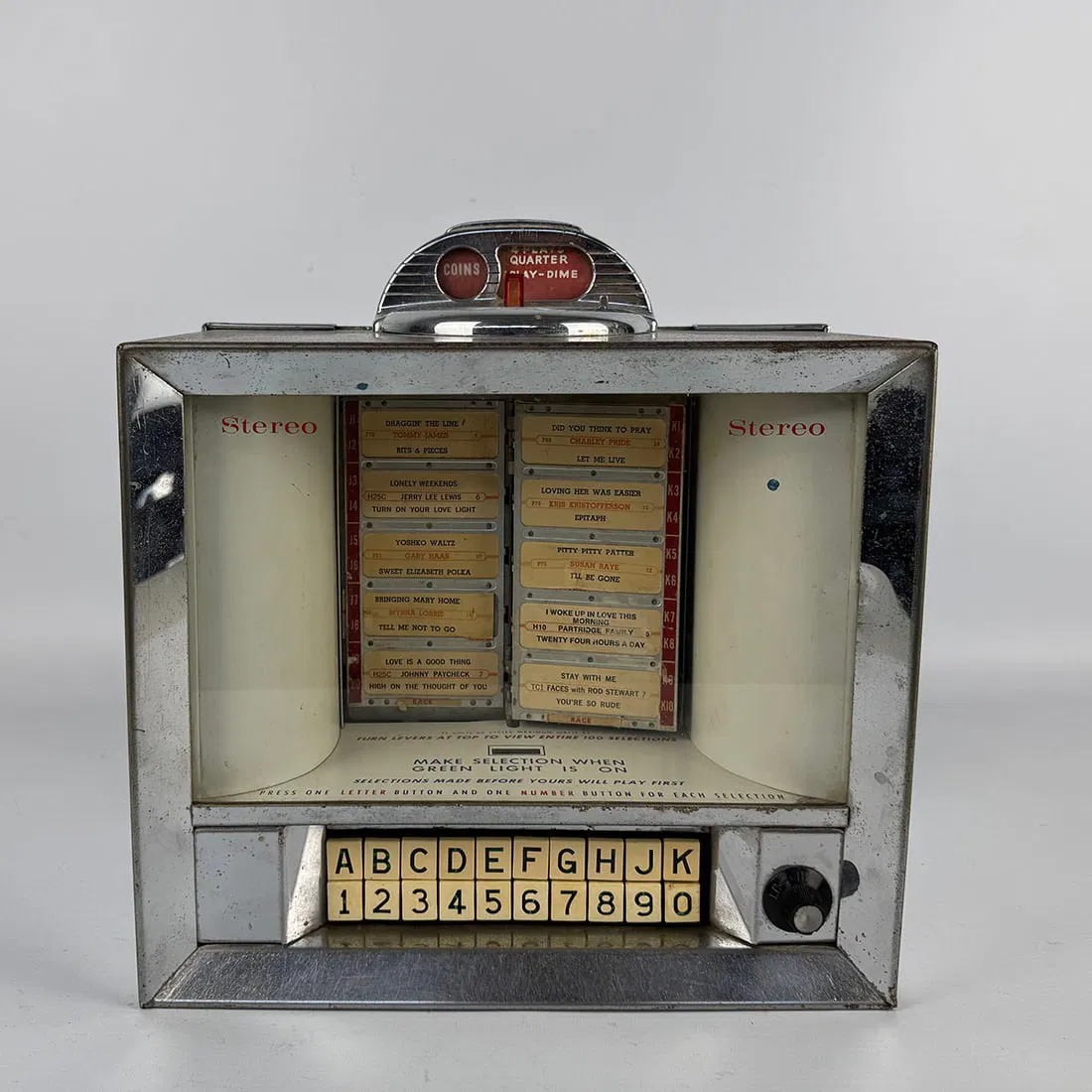 1952-1959 Seeburg Model 3W1 Wallbox with Aftermarket Conversion Cover ...