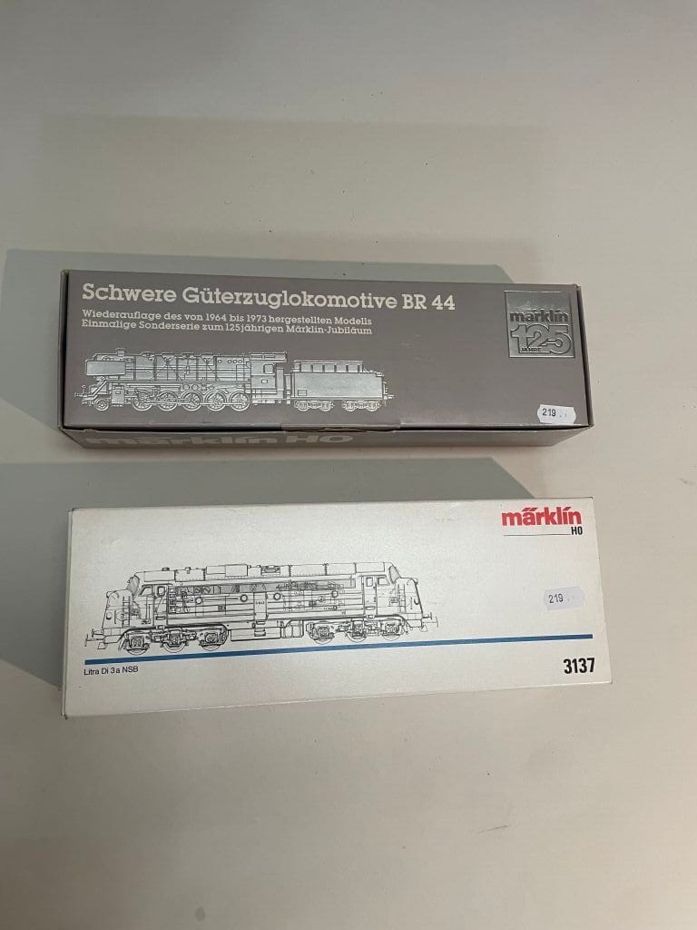MARKLIN "HO": NSB Littra Di 3 a NSB locomotive, green and white, item ...