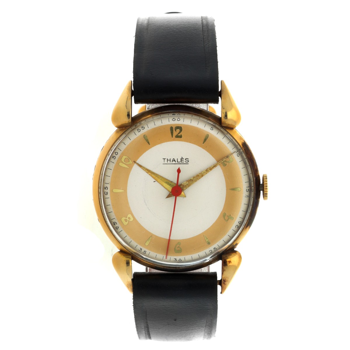 #716 | No Reserve - Thales Vintage "Fancy Lugs" 18K. - Men's watch ...