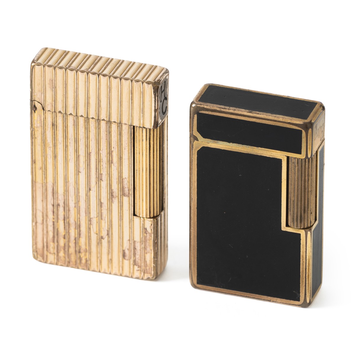 #691 | S.T. Dupont Ligne 1 Vertical Lines lighter, gold-plated / S.T ...