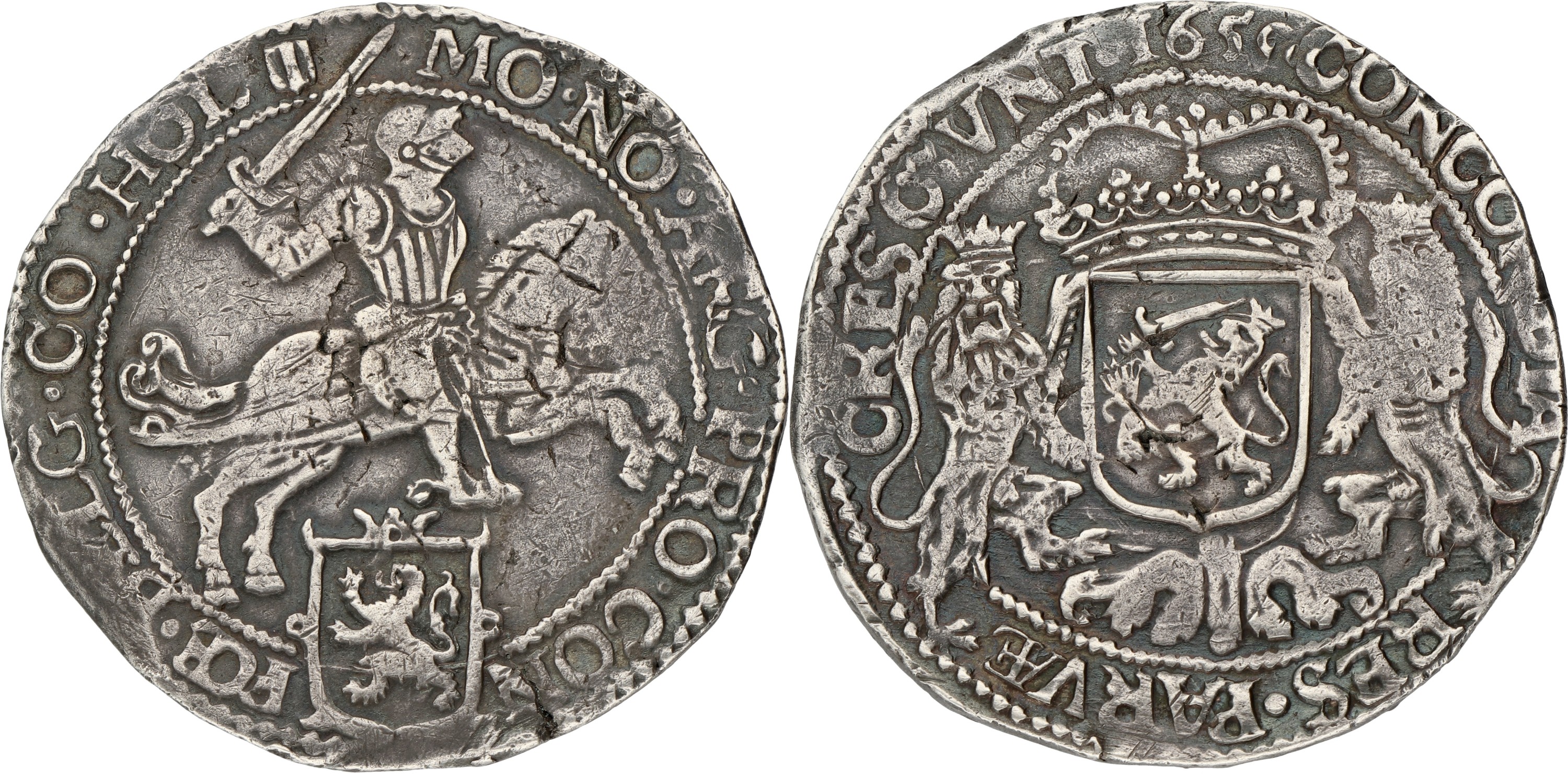 #93 | Dukaton of Zilveren Rijder. Holland. 1659. VF | Barnebys