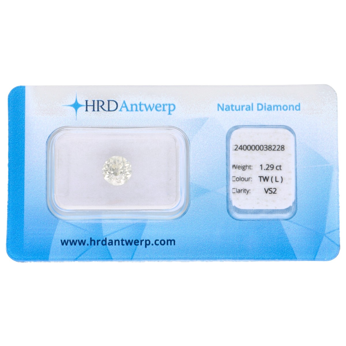#589 | 1.29 ct. Old European Brilliant HRD certified natural diamond ...