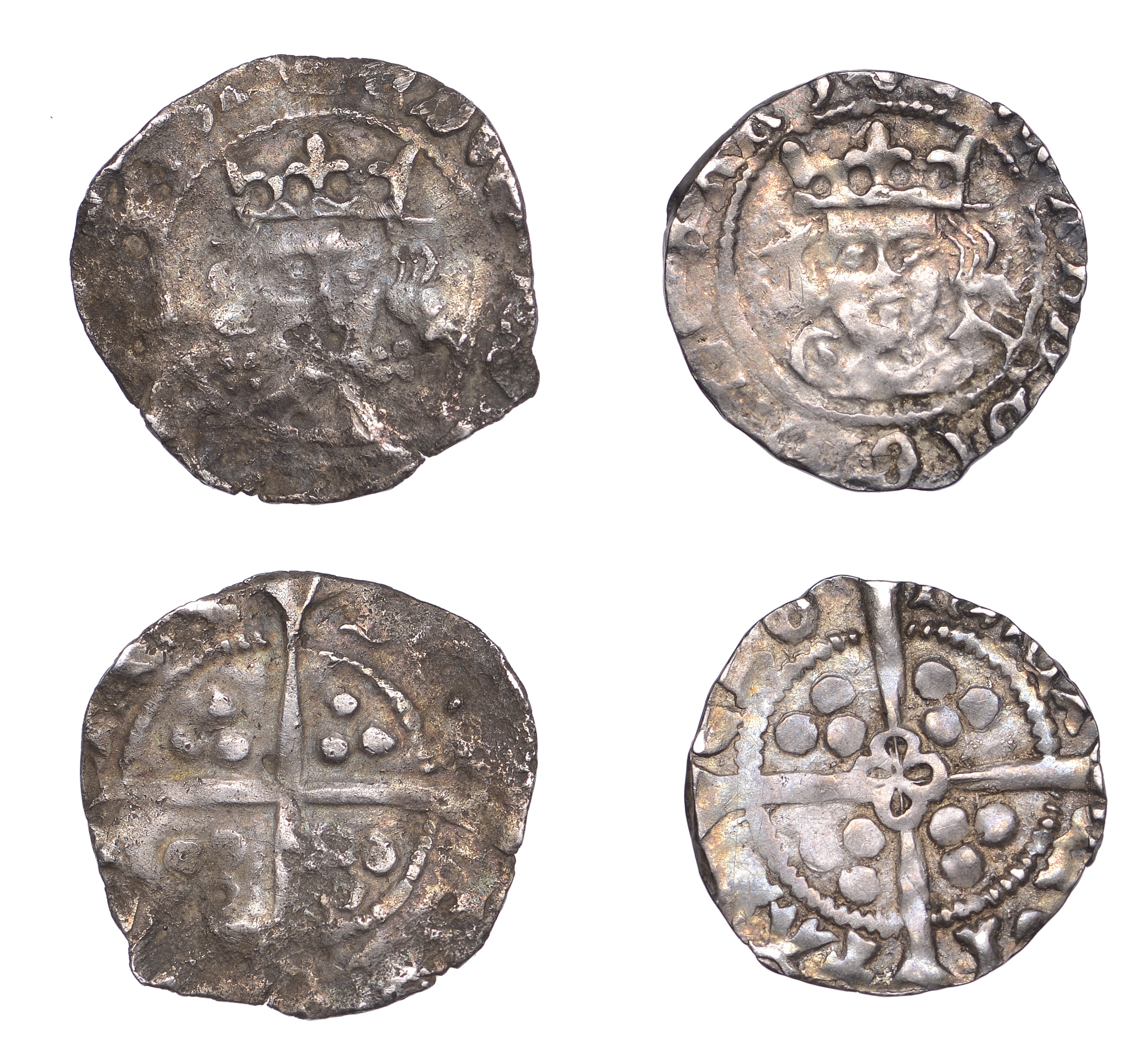 Edward IV (First reign, 1461-1470), Light coinage, Pennies (2), London ...