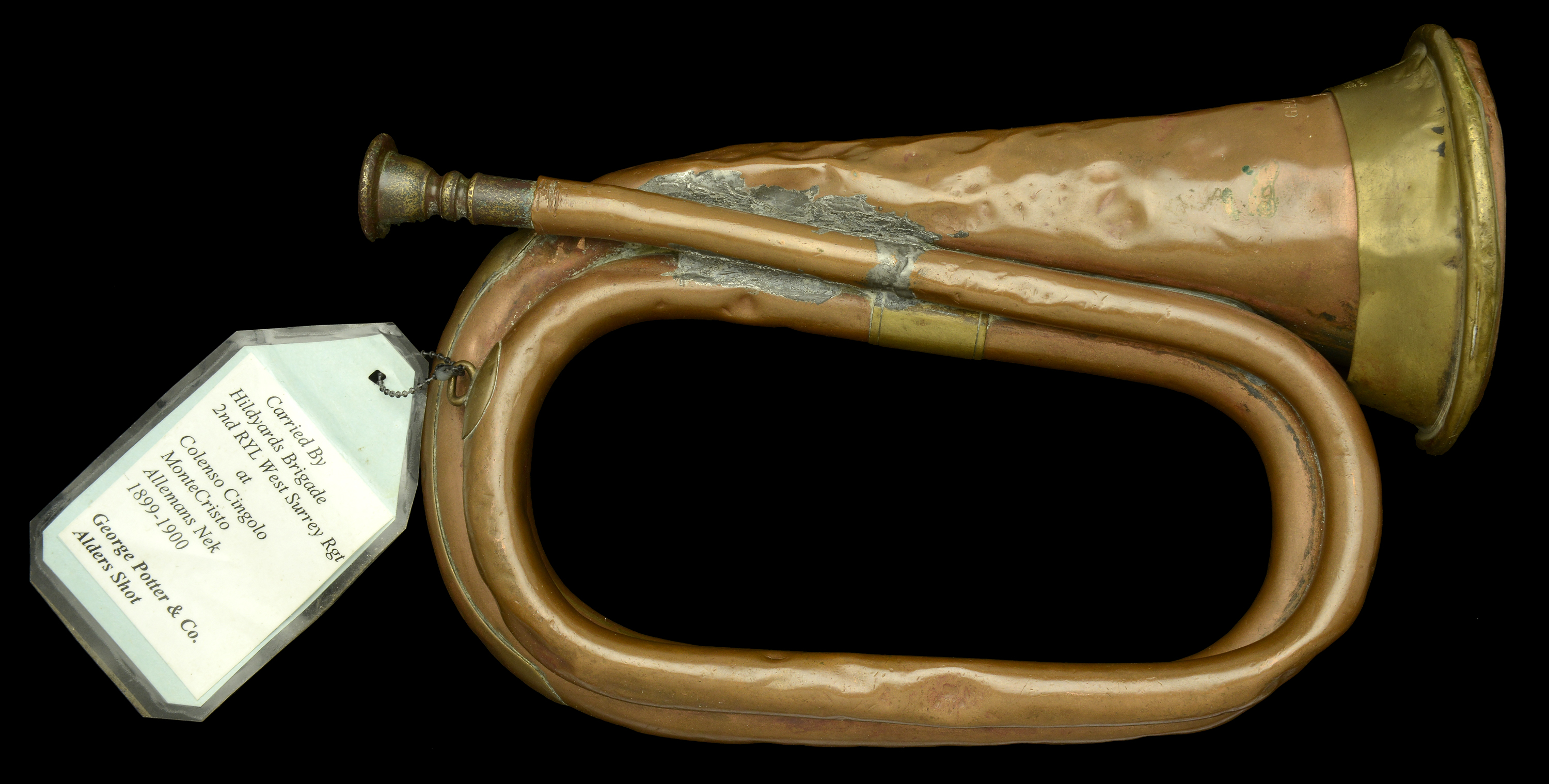 Bugle. A bugle carried by a member of the 2nd Battalion, Royal West ...