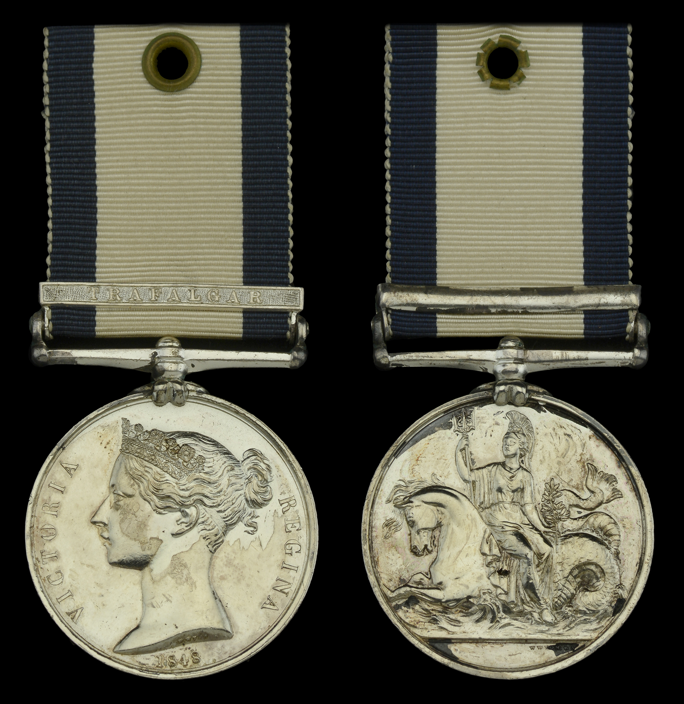 The Naval General Service medal awarded to Samuel F. Diamond for his ...