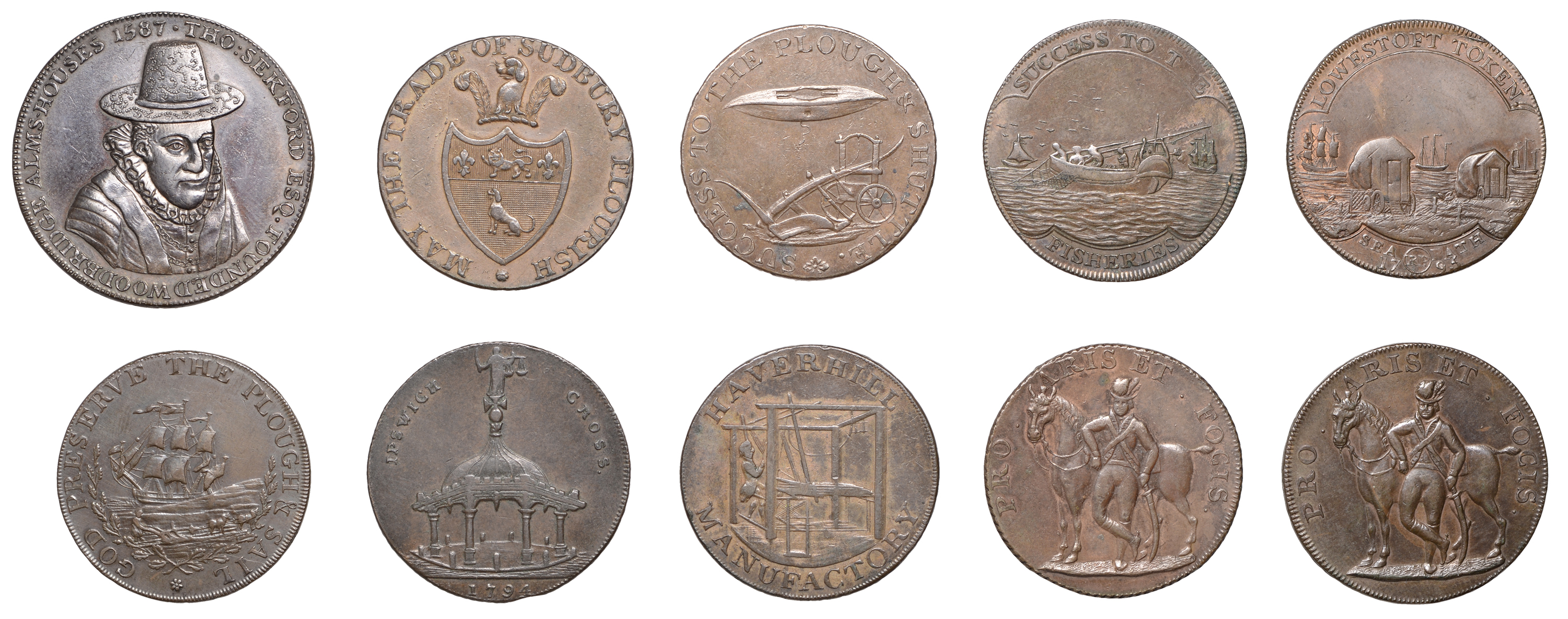 18th Century Tokens, Haverhill, John Fincham, Halfpenny, 1794, 10.52g ...