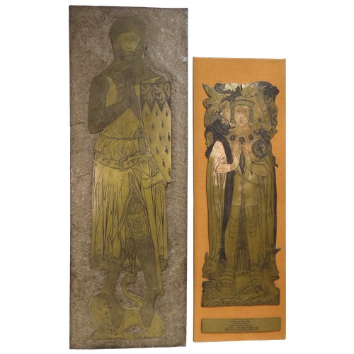 A REPLICA CAST RESIN BRASS RUBBING OF SIR ROBERT DE BURES fr... | Barnebys
