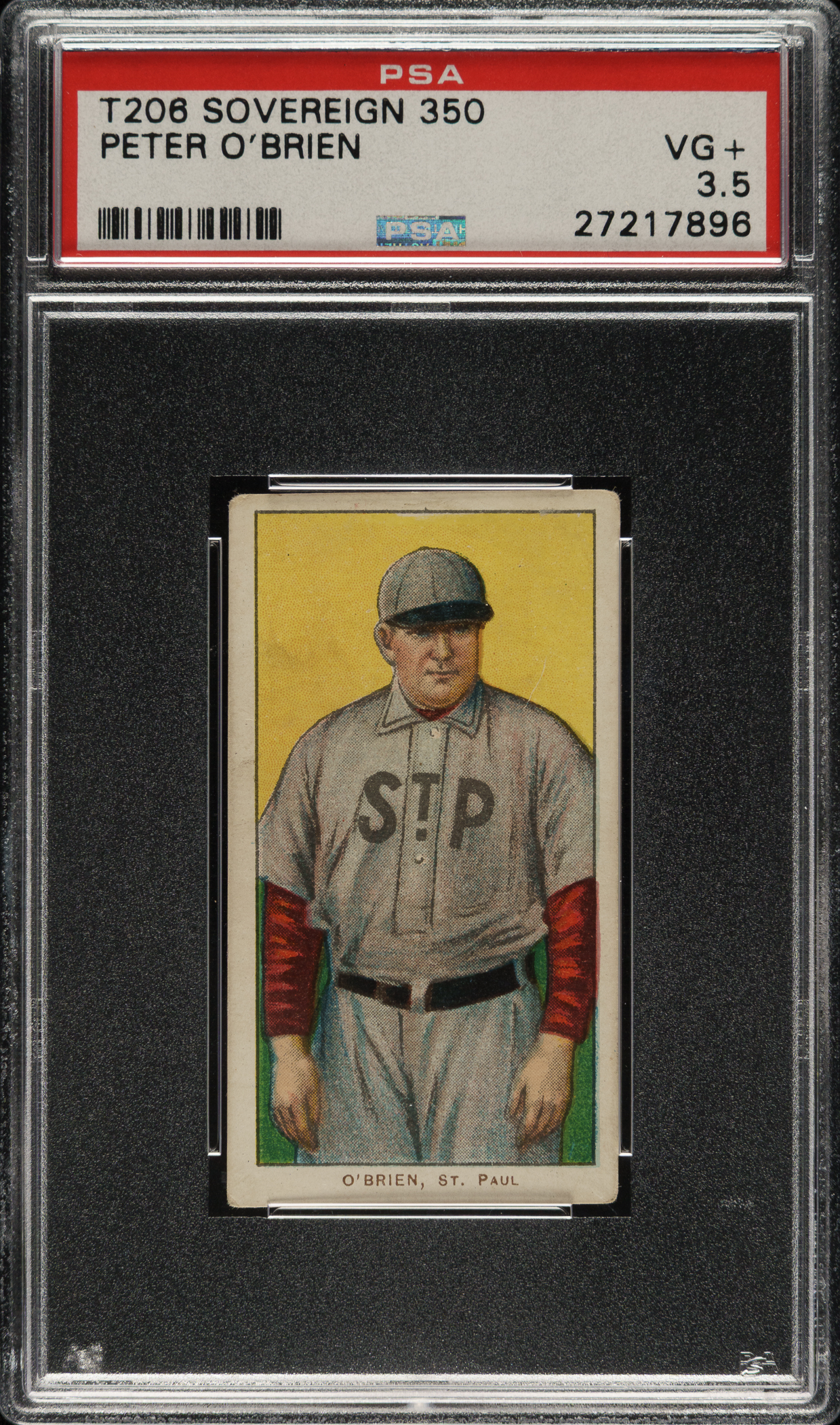 1909-1911 T206 White Border Peter O'Brien PSA VG+ 3.5 - Sovereign 350 ...