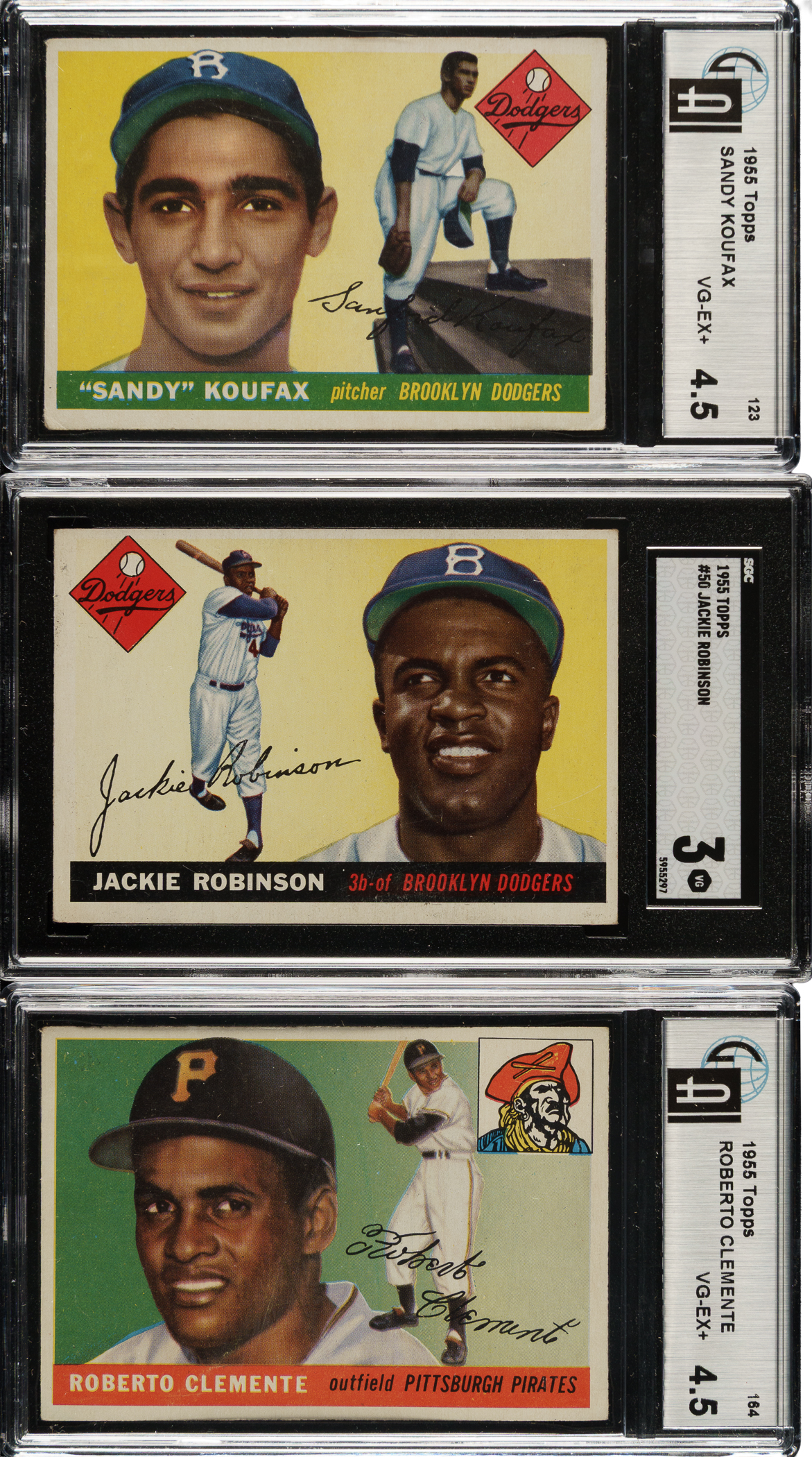 1955 Topps Complete Set (206) Including 15 PSA-, SGC-, and GAI-Graded ...