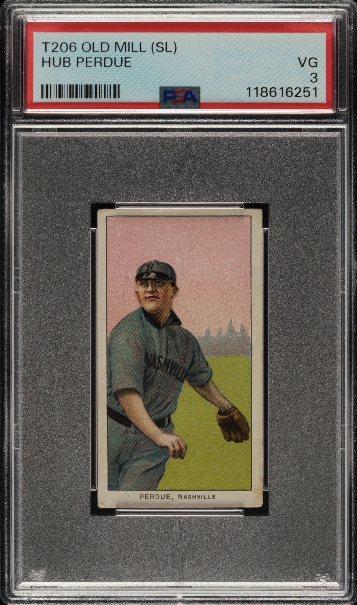 1909-1911 T206 White Border Hub Perdue Southern Leaguer PSA VG 3 ...