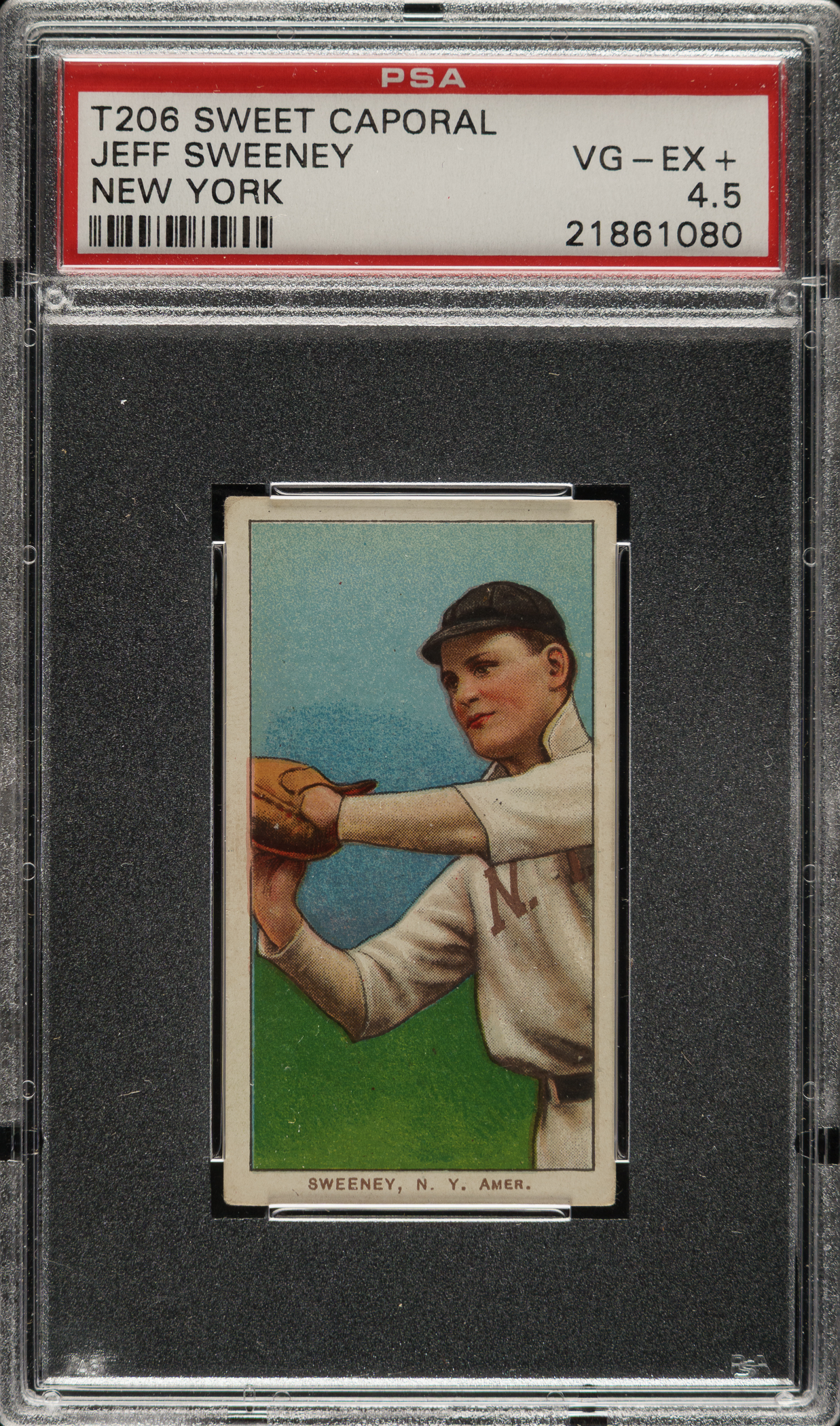 1909-1911 T206 White Border Jeff Sweeney PSA VG-EX+ 4.5 | Barnebys