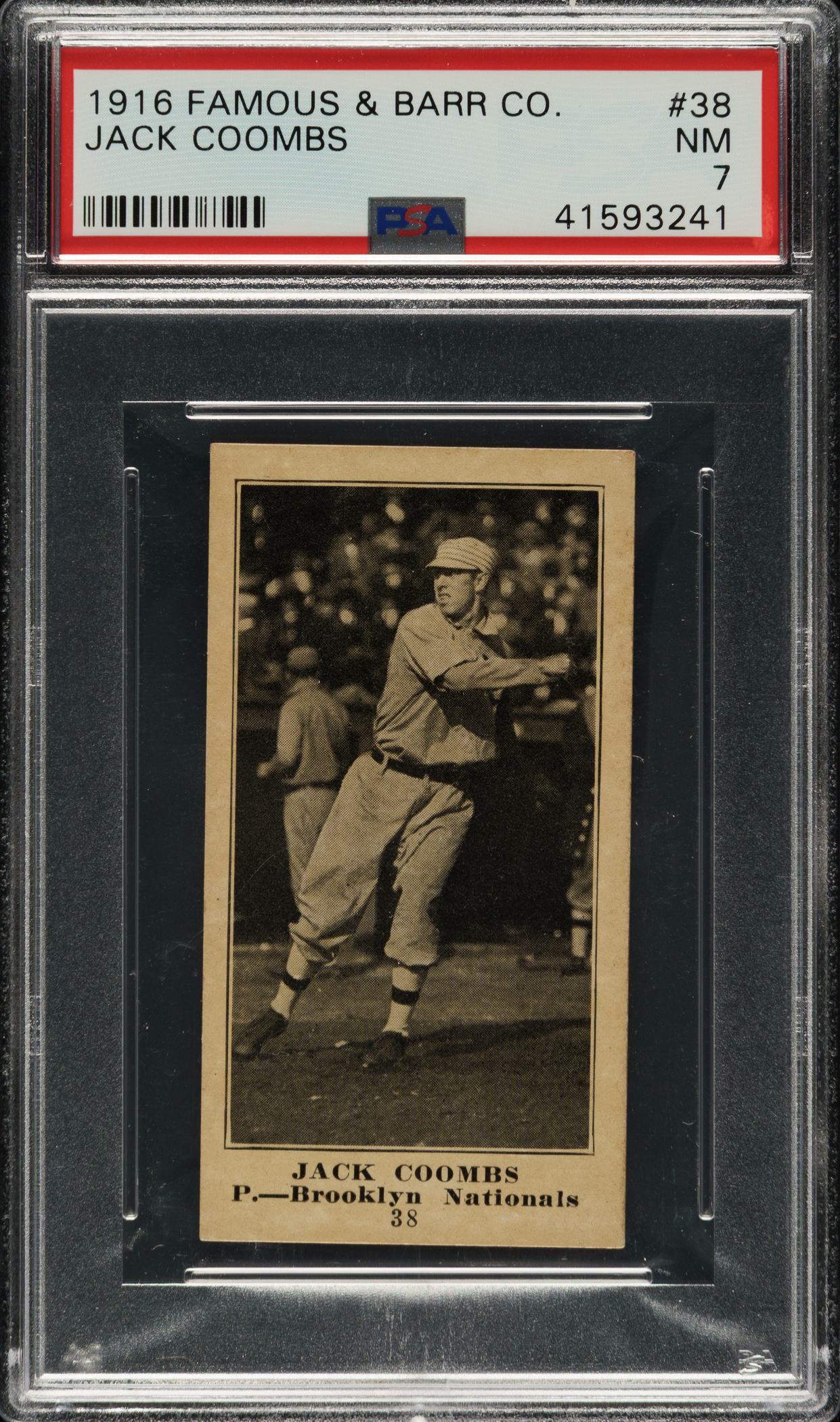 1916 M101-5 Famous and Barr #38 Jack Coombs PSA NM 7 - 1 of 2 - Highest ...