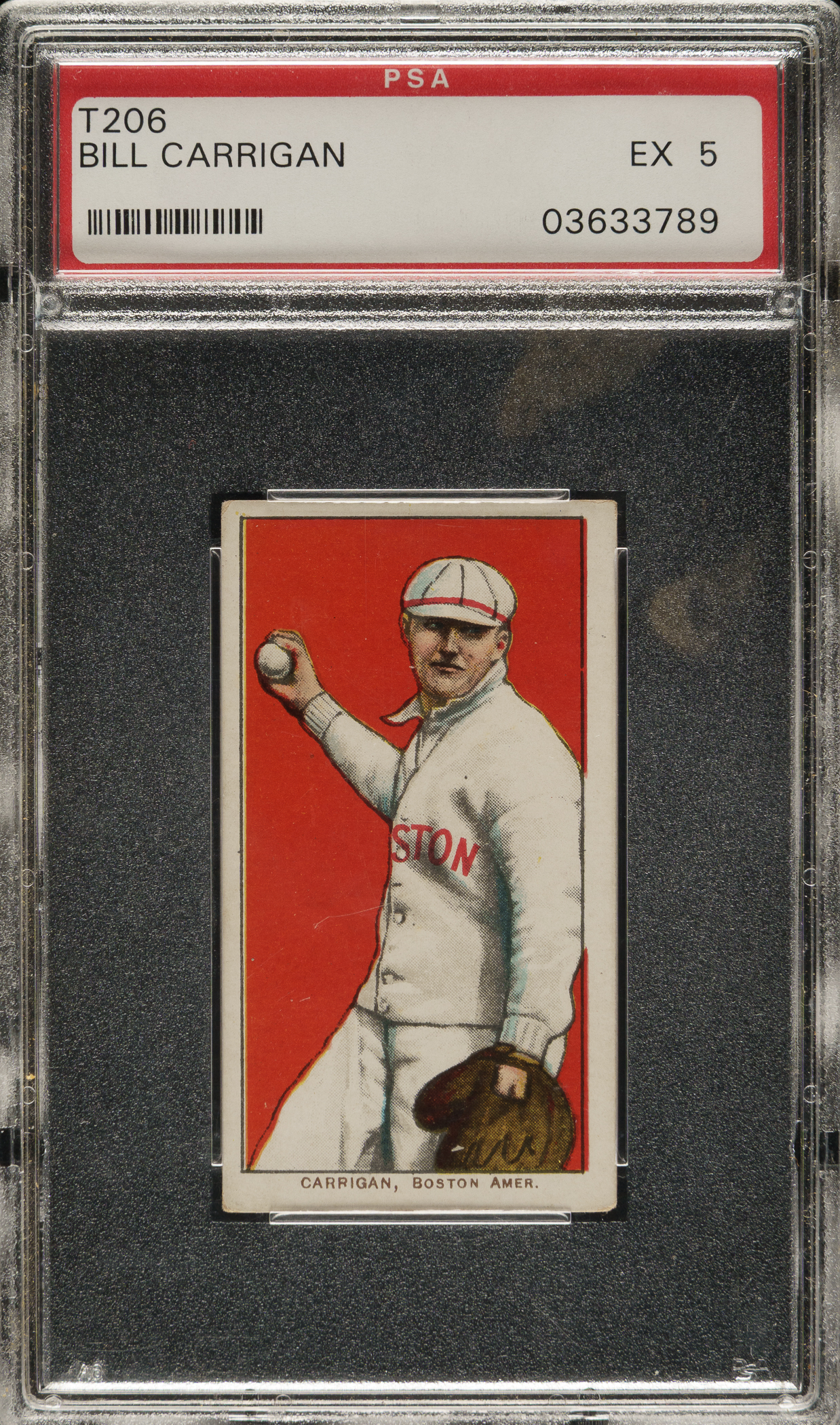 1909-1911 T206 White Border Bill Carrigan PSA EX 5 - Sovereign 350 Back ...