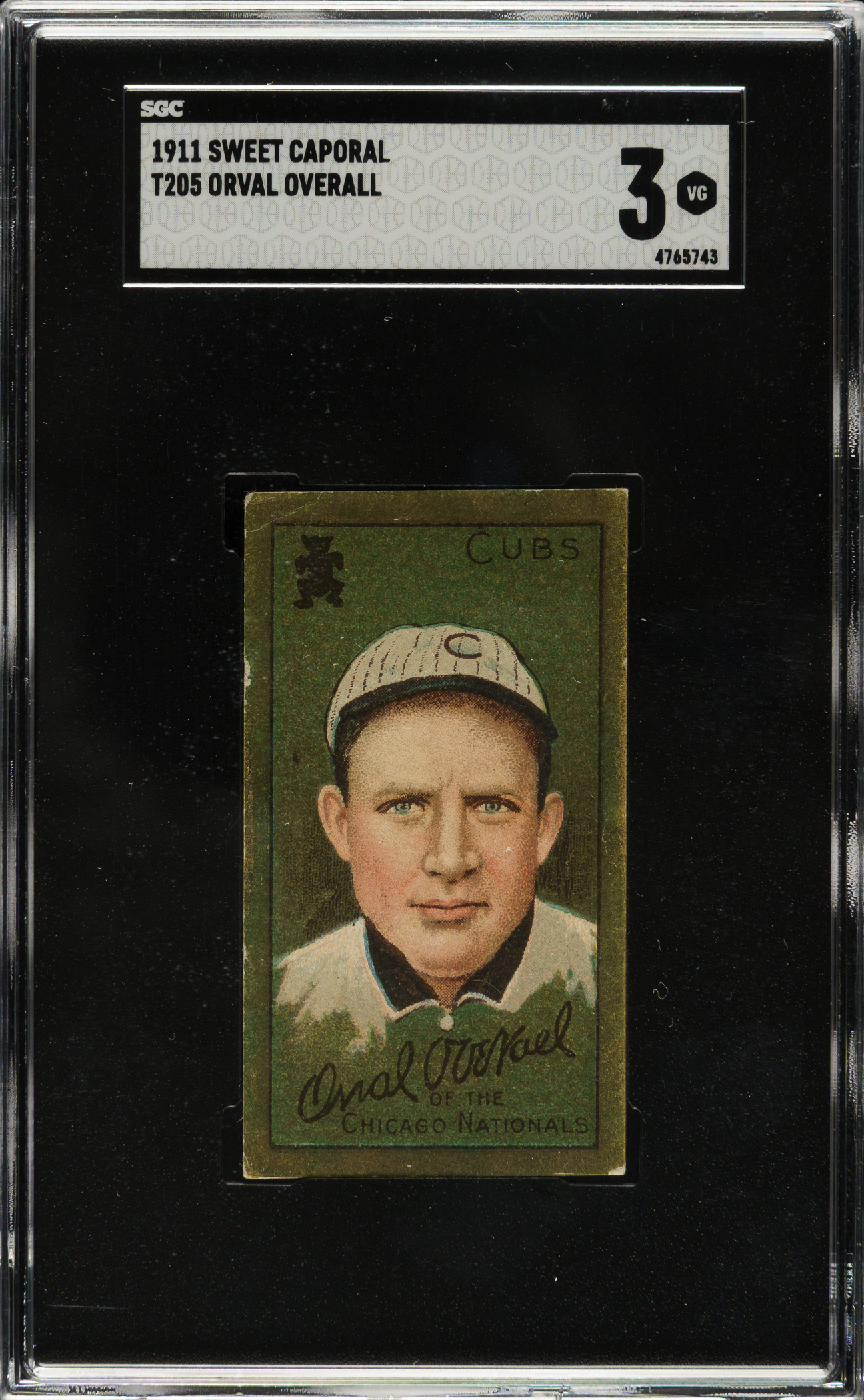1911 T205 Gold Border Orval Overall SGC VG 3 | Barnebys