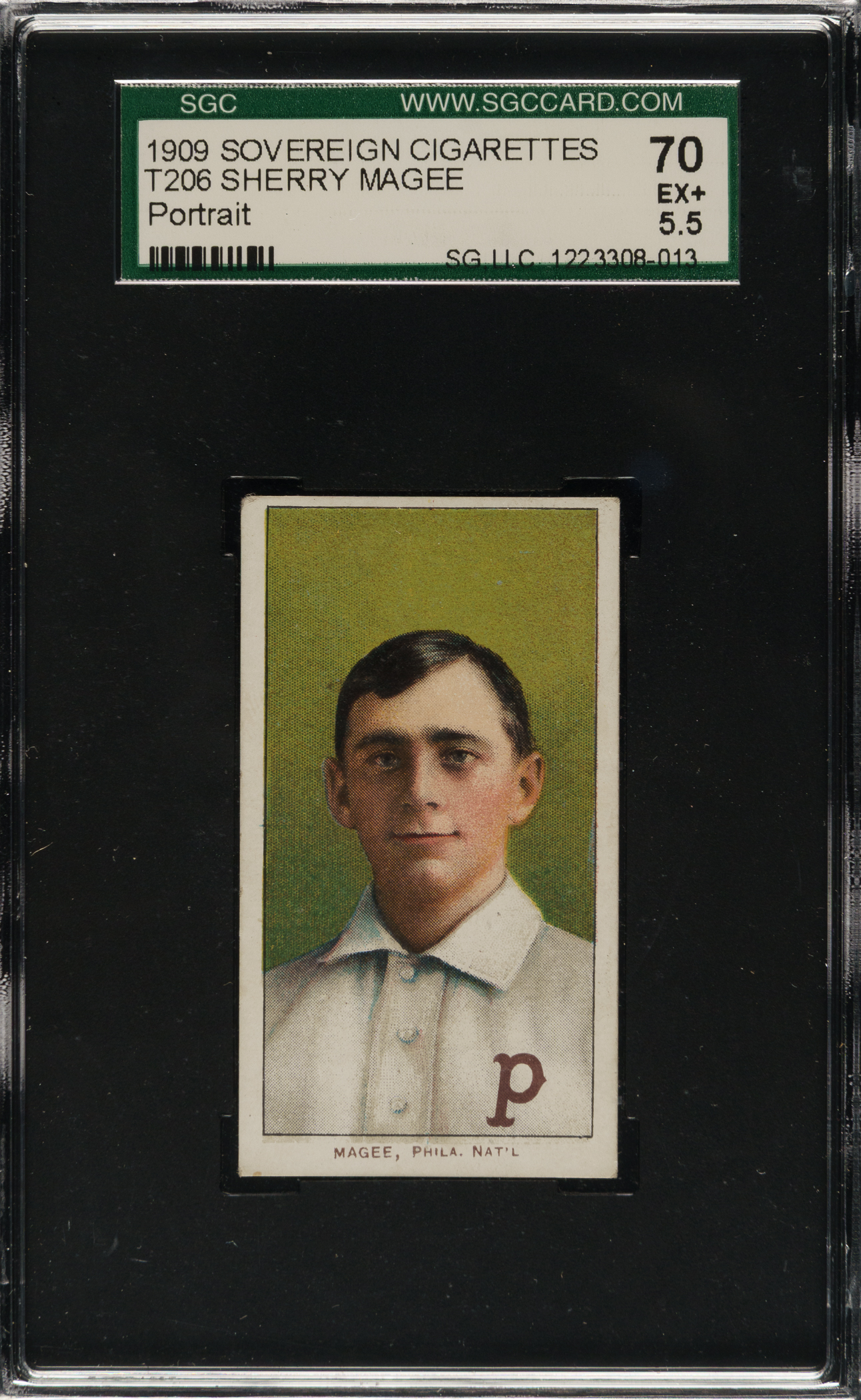1909-1911 T206 White Border Sherry Magee Portrait SGC EX+ 70 ...