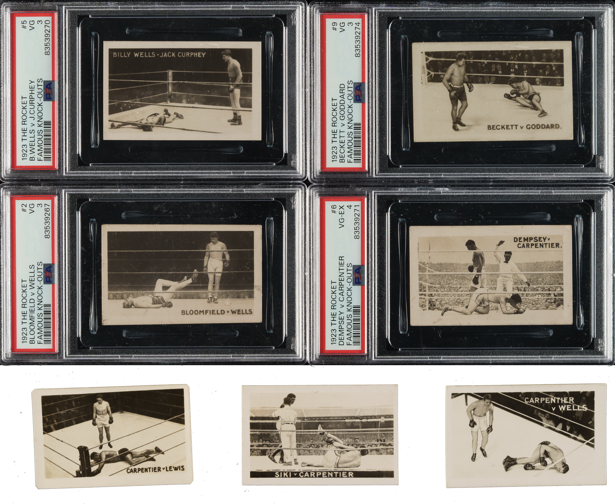1923 The Rocket Famous Knock-Outs Boxing Partial Set (7/11) | Barnebys