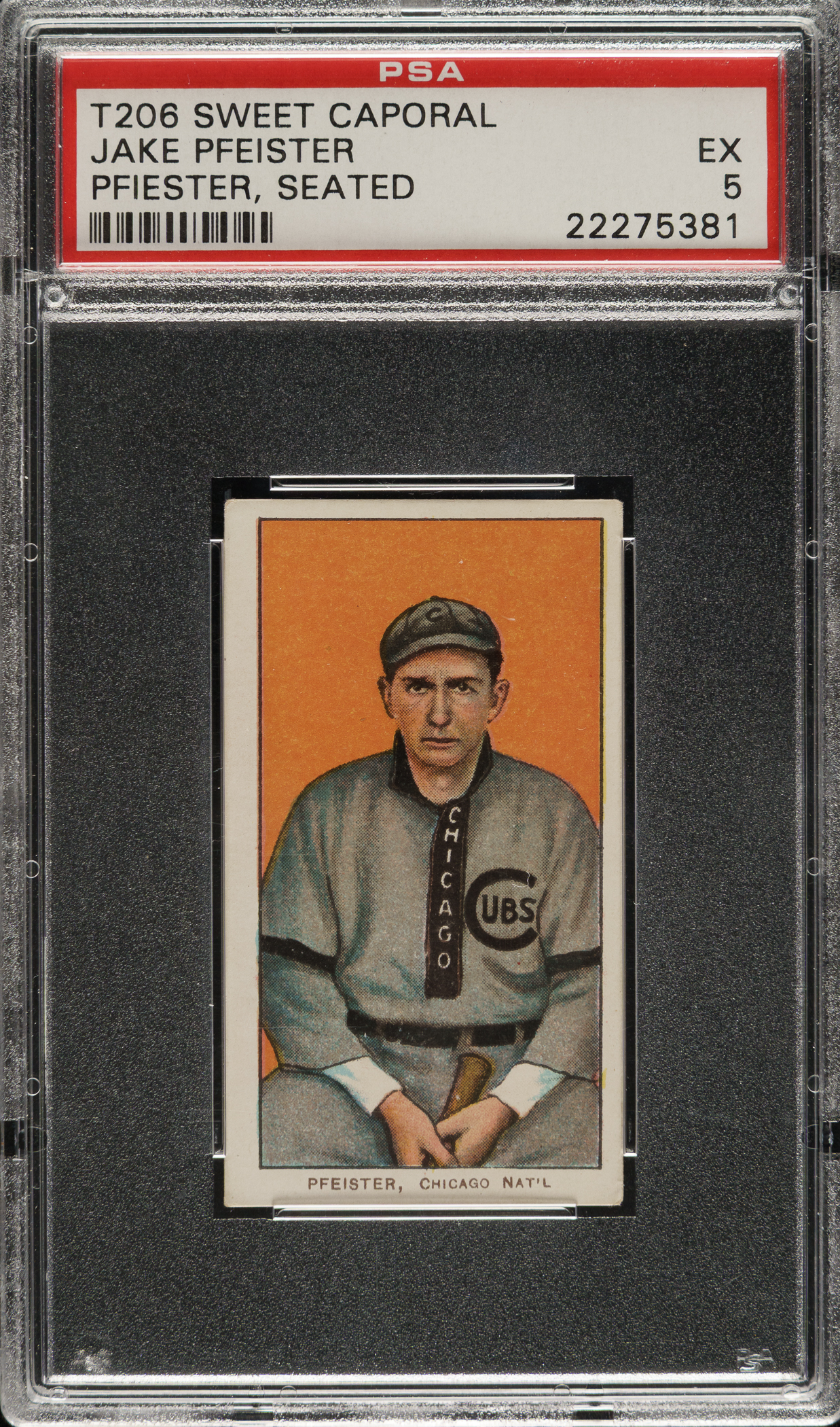 1909-1911 T206 White Border Jake Pfeister Seated PSA EX 5 | Barnebys